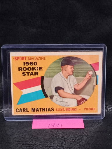 Carl Mathias 1960 Topps #139 Rookie Cleveland Indians - Aug 21, 2022 ...