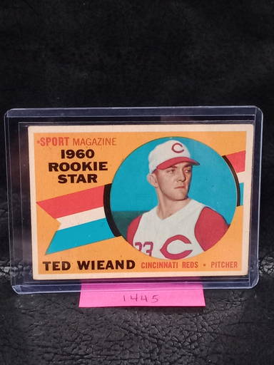 Ted Wieand 1960 Topps Baseball Rookie #146 Cincinnati Reds Vintage Rc
