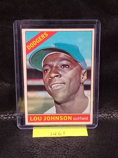Lou Johnson 1966 Topps Baseball Card #13 Los Angeles Dodgers