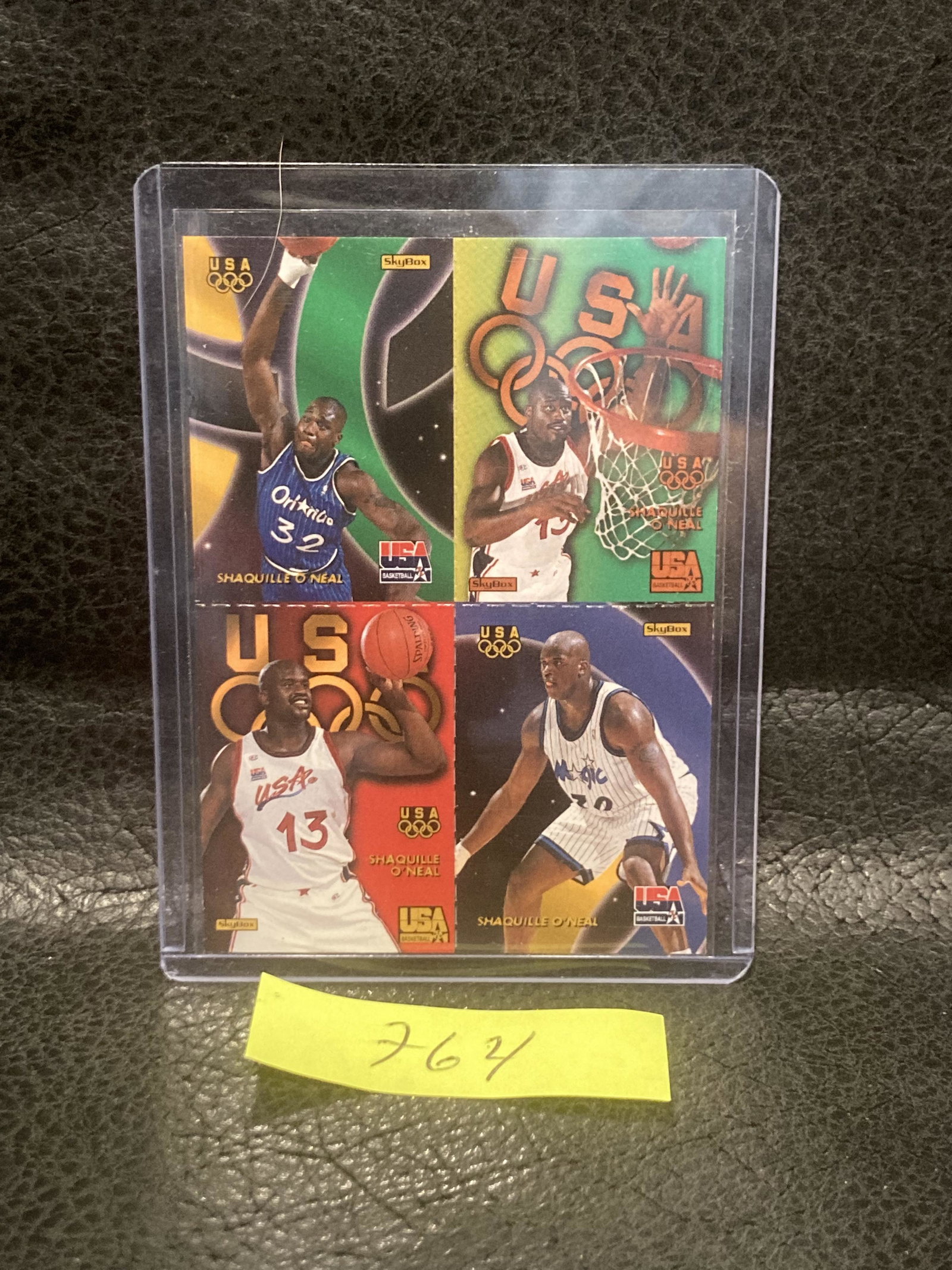 Shaquille Oneal 1996 Skybox Usa Basketball Quad #q7 Orlando Magic Shaq Nba
