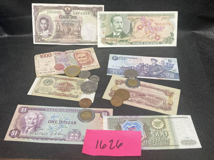 Mix lot of foreign Currency 8 Bills & 10 world coins - Nov 13, 2022 ...