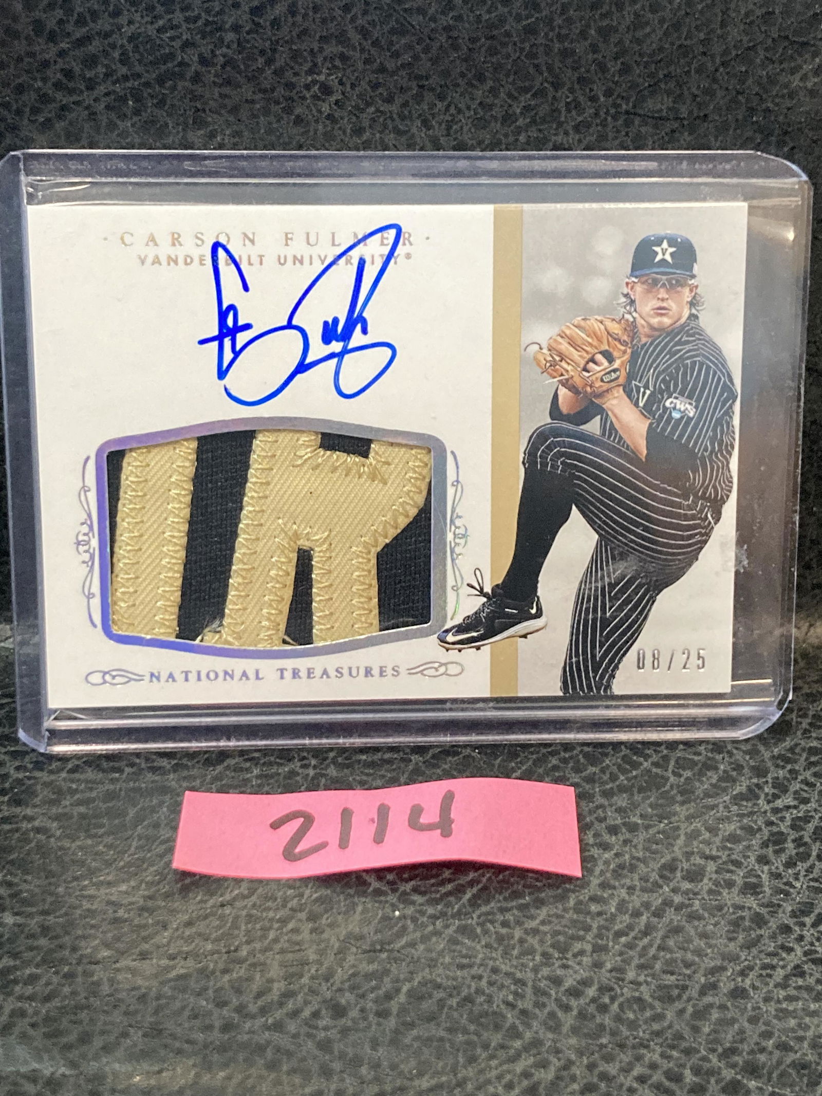 Carson Fulmer 2015 National Treasures Rpa Rookie On Card Auto /25 ...