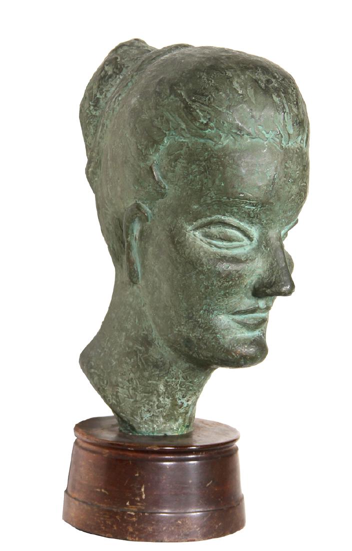 Ruth Gutman, Woman with Bun, Bronze Sculpture