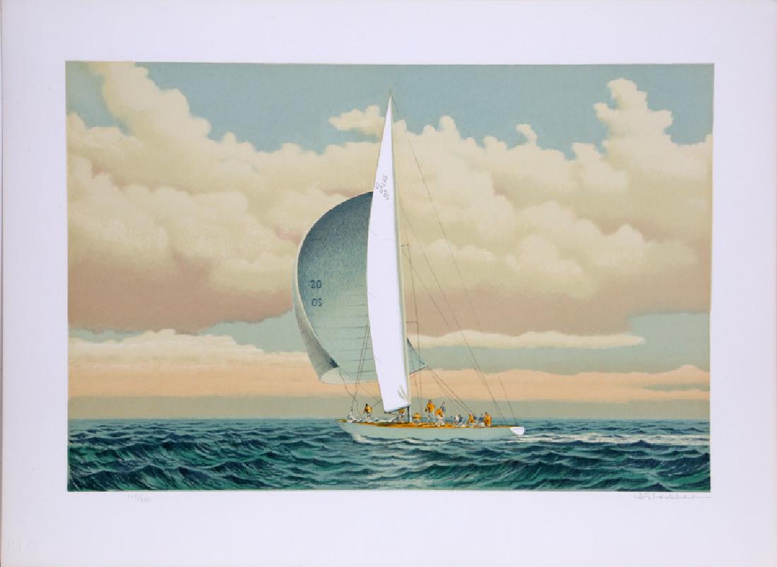 David Lockhart, Sailboat, Lithograph