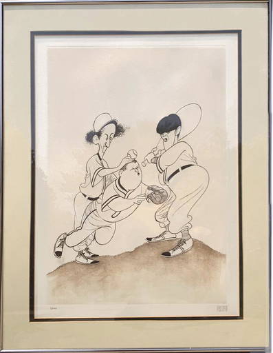 Al Hirschfeld, The Three Stooges (baseball), Etching