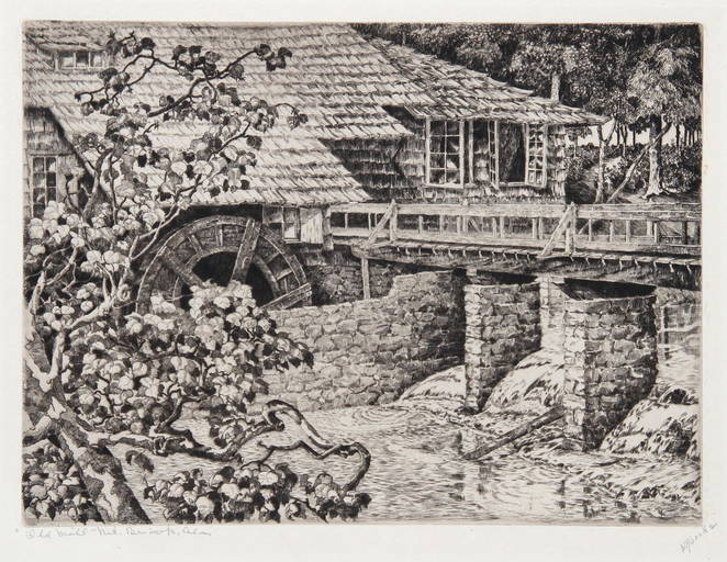 Walter Ronald Locke, The Old Sawmill, Etching
