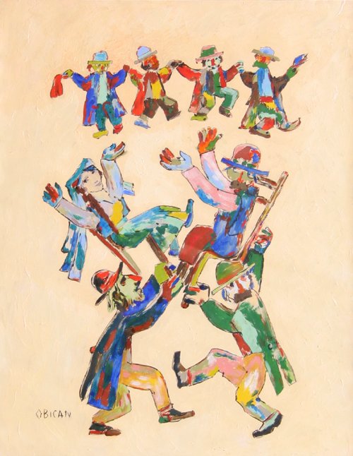 19: Jovan Obican, Wedding Dance, Painting on Paper