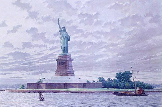 Robert Stricker, Statue Of Liberty, Lithograph