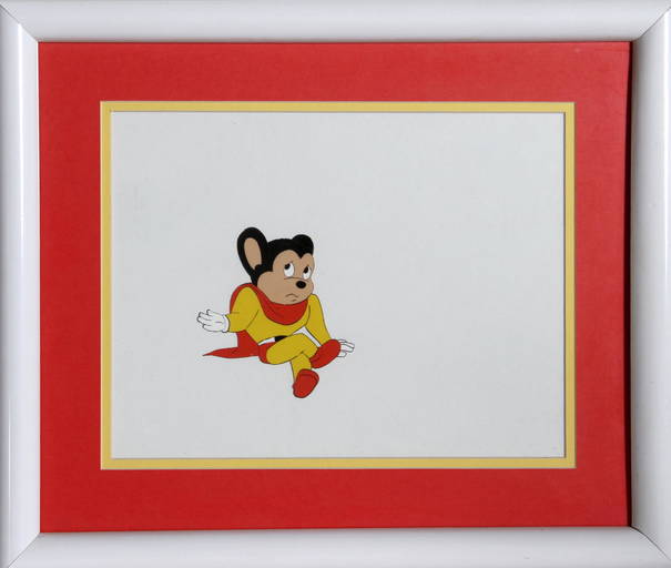 Ralph Bakshi, Mighty Mouse Sitting, Hand Painted