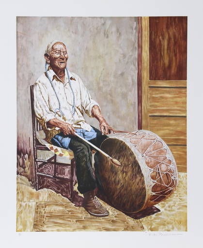 Kenneth Miles Freeman, Drummer Man Of Tonse, Lithograph