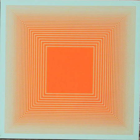 Richard Anuszkiewicz, Op Art Silkscreen On Plastic