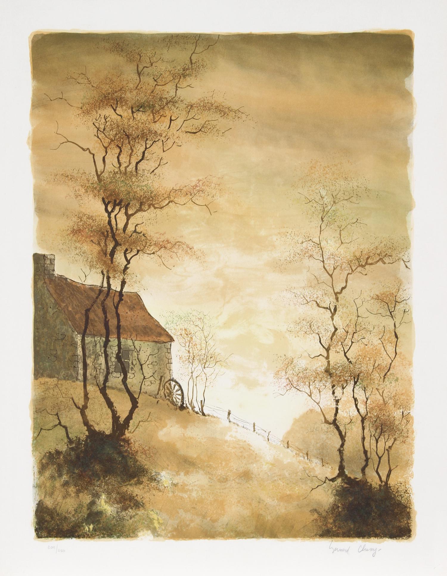 Bernard Charoy, Golden Fields, Lithograph On Arches Paper