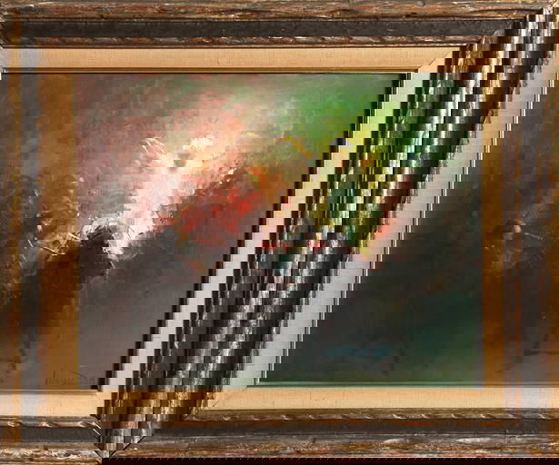 William Harnden, Mid Concert, Oil On Masonite