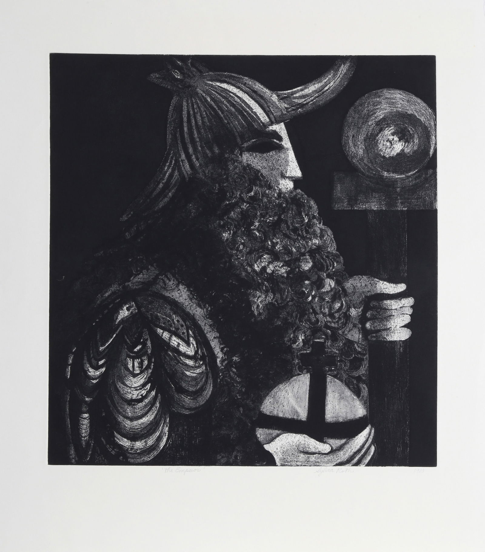 Sylvia Roth, The Emperor, Etching With Aquatint Auction