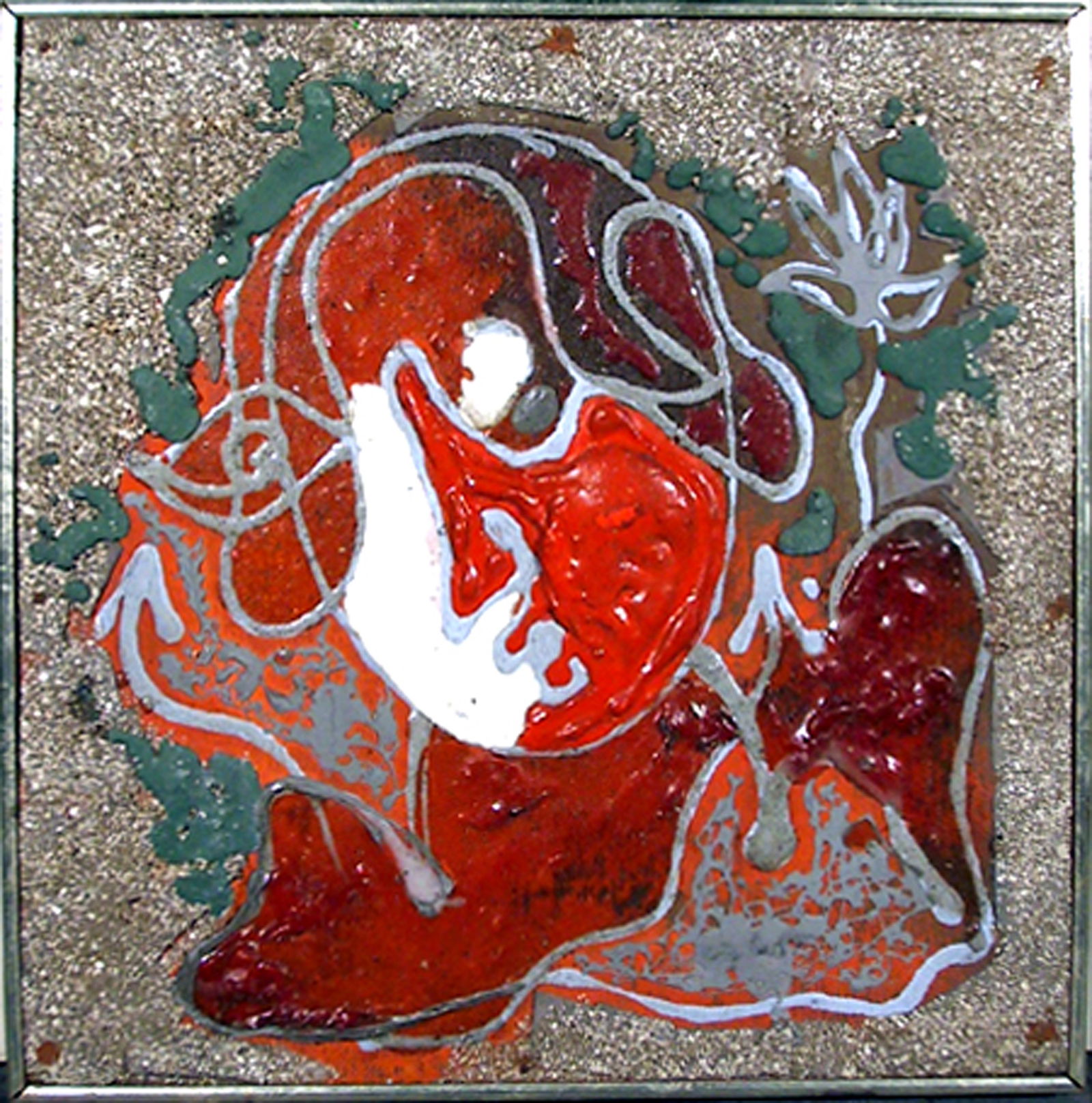 Alexander Raymond Katz, Orange Mask, Stypol And Polymer Mixed Media Auction