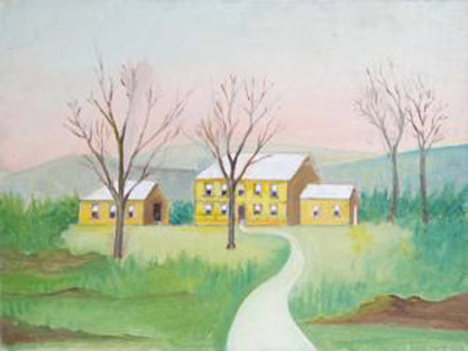 Joseph G. Perri, A Double House, Oil On Board