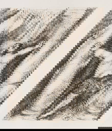 Marc Chagall, Samson Overturns The Columns, Etching On Montval