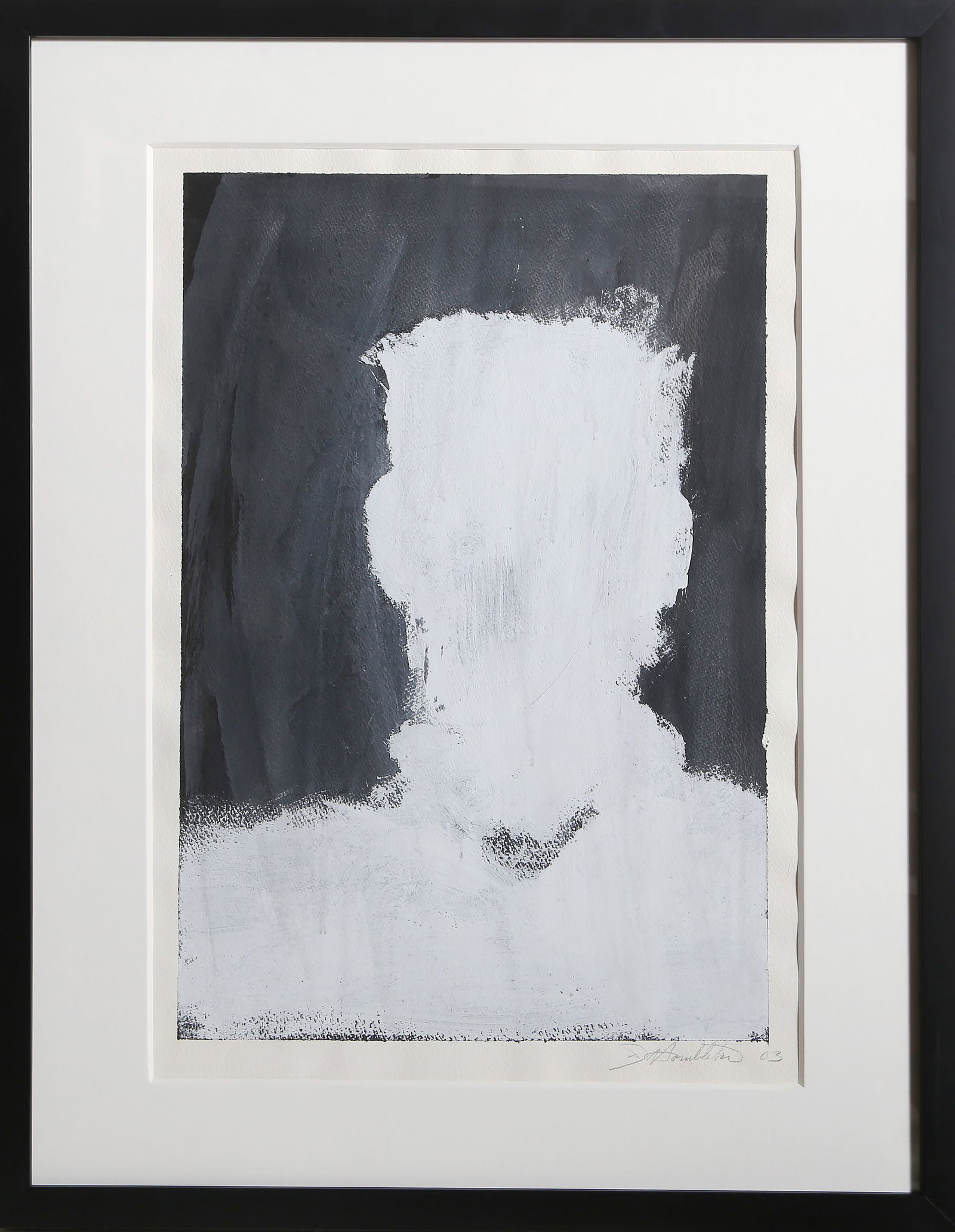 Richard Hambleton, Shadow Head In White, Painting Auction