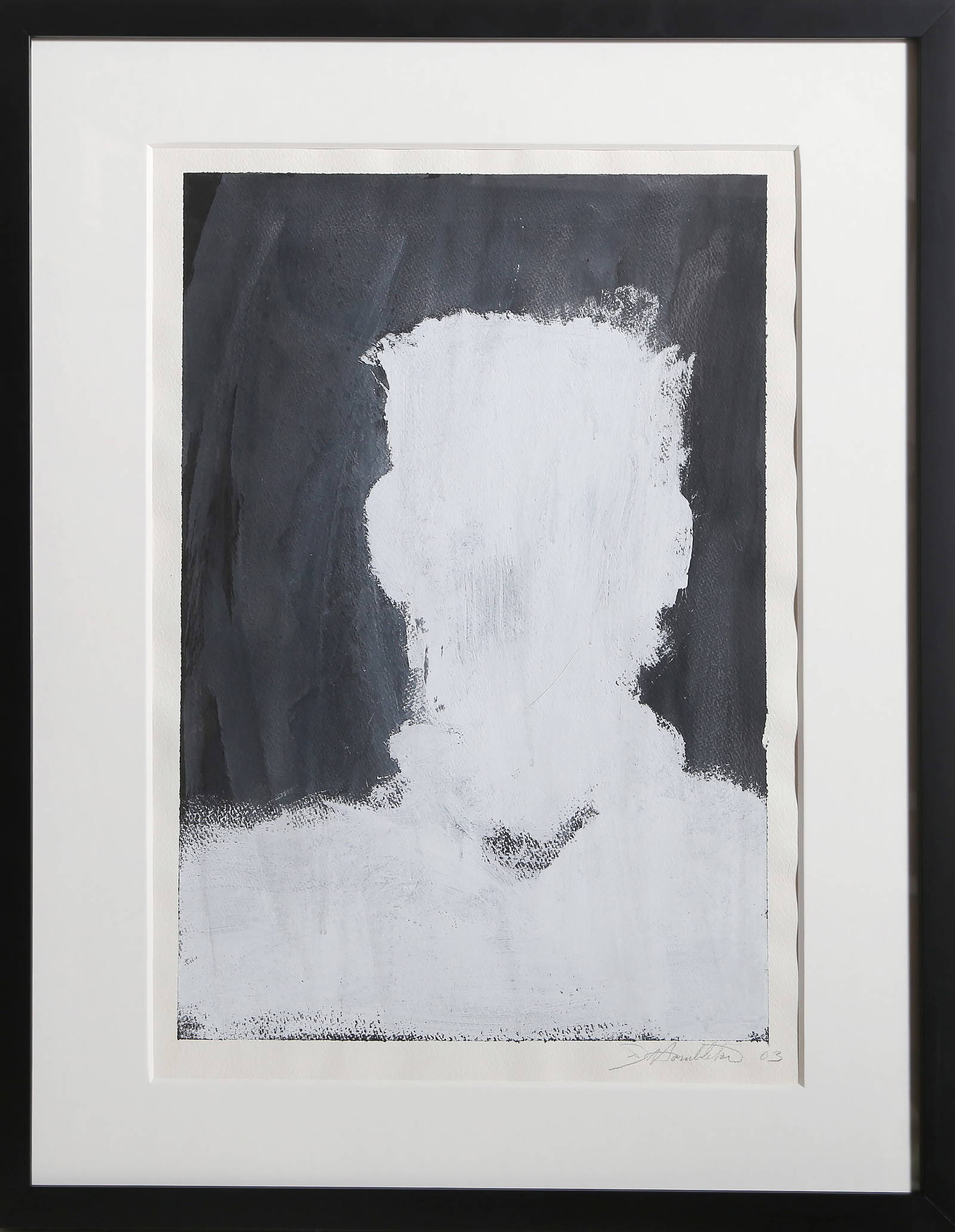 Richard Hambleton, Shadow Head In White, Painting Auction