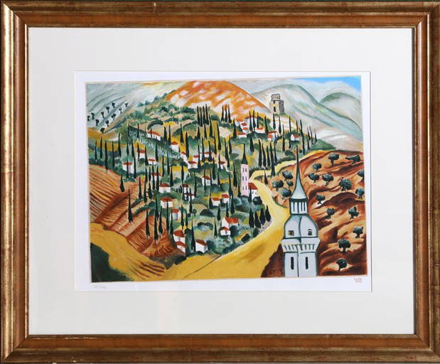 Israel Paldi, Scenes Of Jerusalem 4, Lithograph