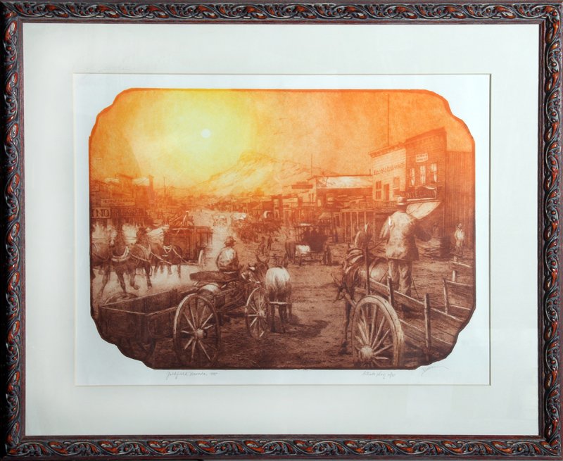 Roy Purcell, Gold Field, 1905, Etching