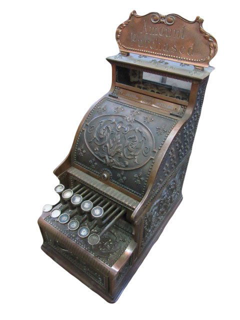 National Cash Register with Top Sign