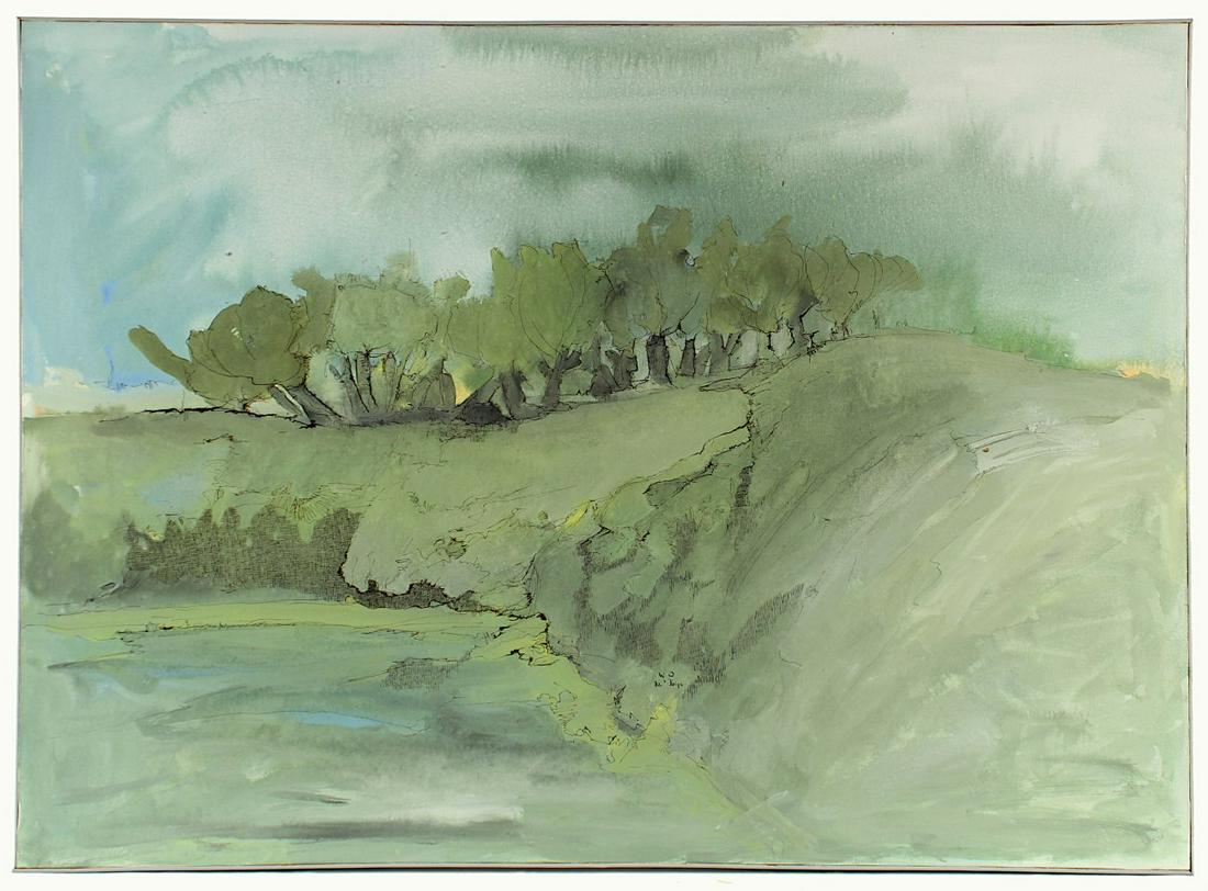 Opiela, Wilhelm, ''ibiza'', Mischtechnik/lwd., 73 X 99,