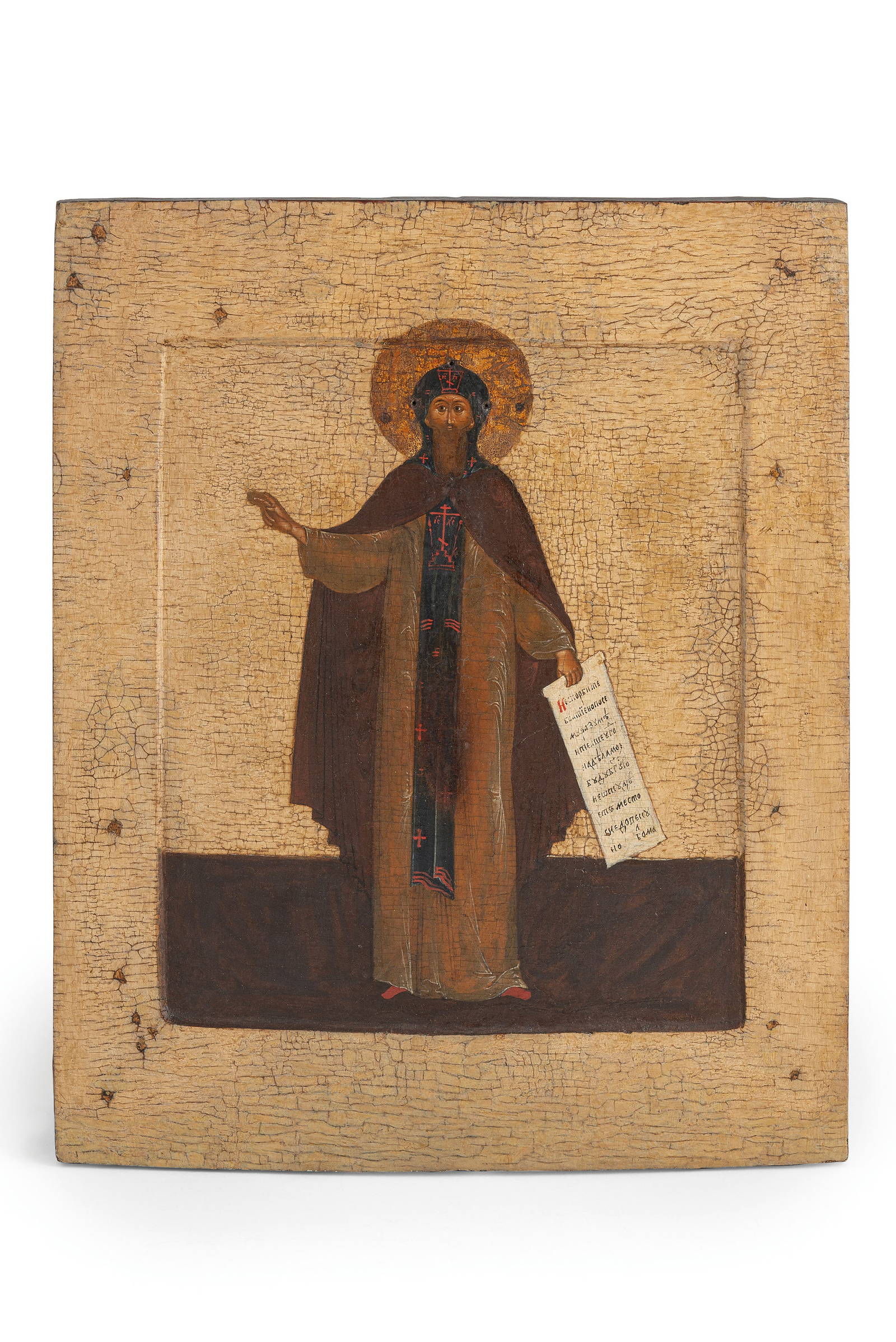 Icona Raffigurante Santo Monaco, Russia, Xviii Secolo Auction