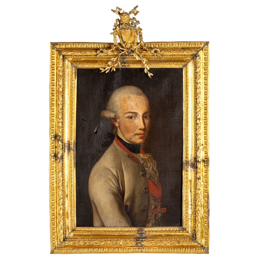 Cornice In Metallo Dorato E Sbalzato, Fine Del Xviii Auction