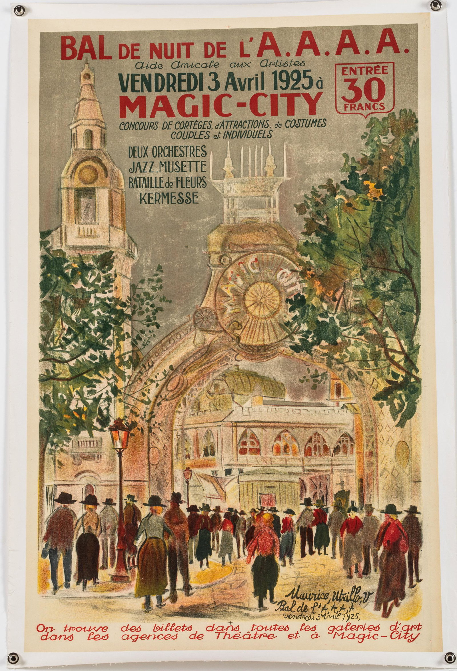 Maurice Utrillo, Vintage French Magic City Poster - Oct 18, 2022 ...