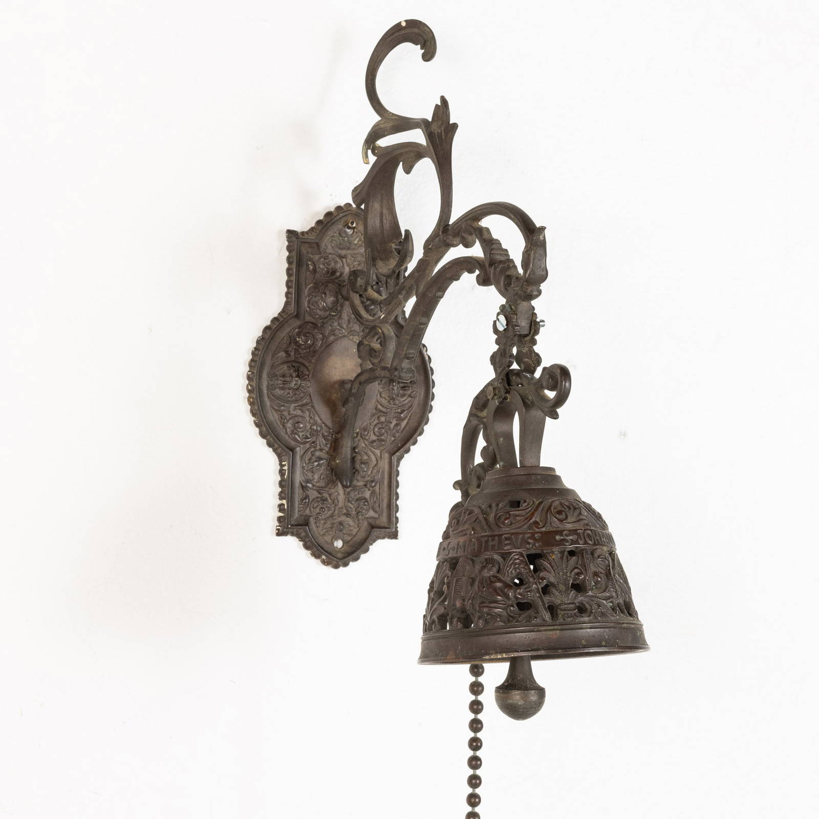 European Bronze Bell With Bracket Auction