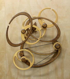 Jester, Kinetic Wood Sculpture By David Roy