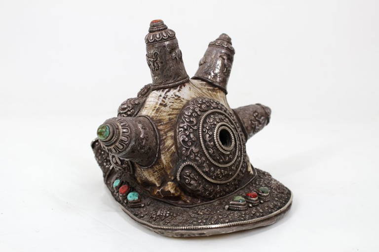 Antique Chinese Tibetan Conch Shell