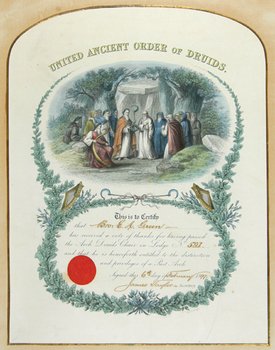 United Ancient Order of Druids Certificate - Jul 12, 2007 | Bloomsbury ...