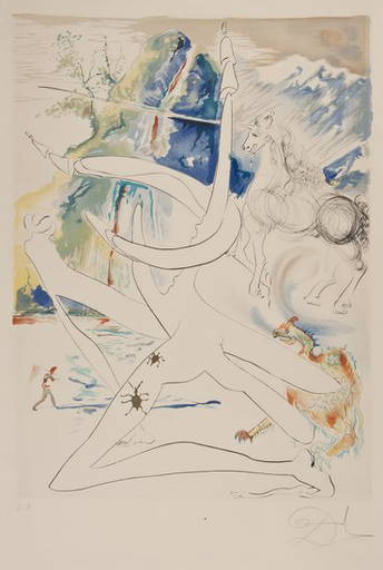 Salvador Dalí (1904 1989) The Unicorn Laser Disint