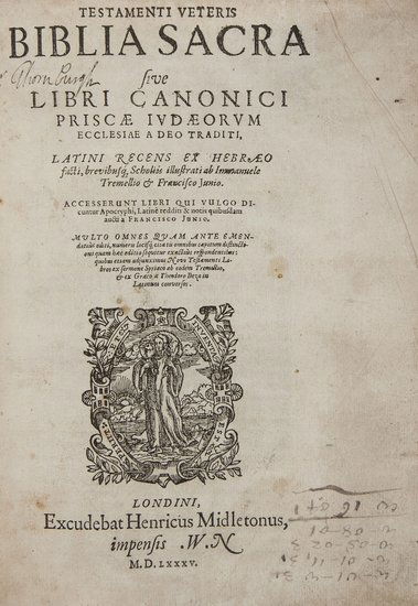 Bible, Latin Testamenti Veteris Biblia Sacra...