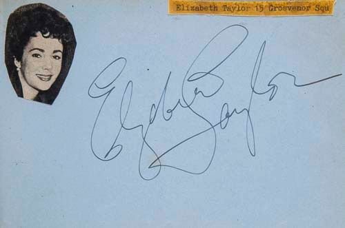 AUTOGRAPH ALBUM - INCL. ELIZABETH TAYLOR - Autograph