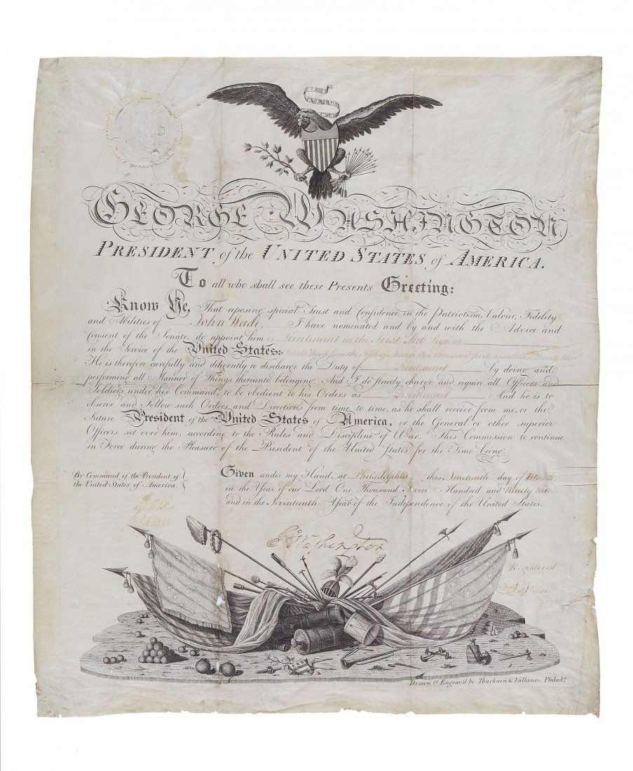 Washington (George) - Official Ducument Signed,