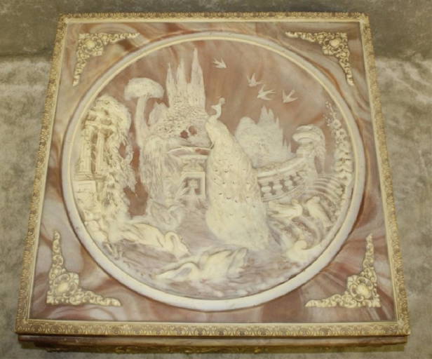 Genuine Incolay Stone Jewelry Box