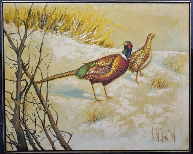 R. Millerson Pheasants In The Snow