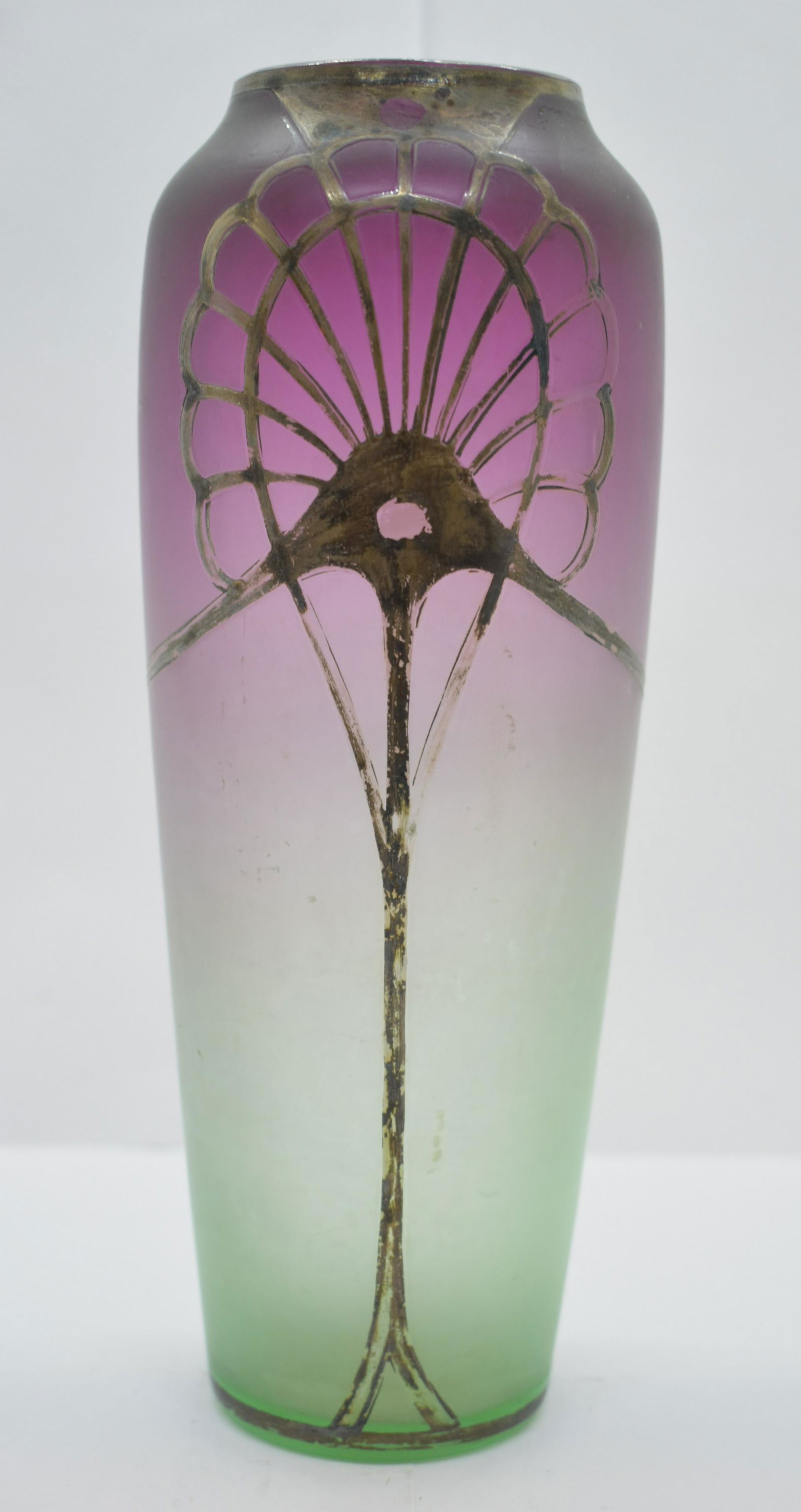 Carl Goldberg Art Glass Silver Overlay Vase - Aug 24, 2019 | JD's ...