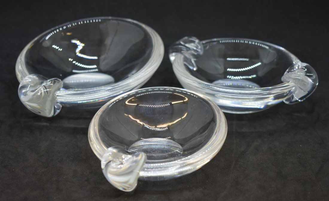 3 pcs. Steuben Glass Art Deco Ashtray Set - Aug 24, 2019 | JD's ...