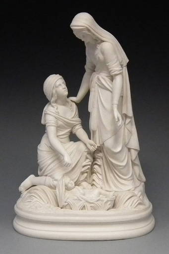 Parian Moses In The Bull Rushes Minton.
