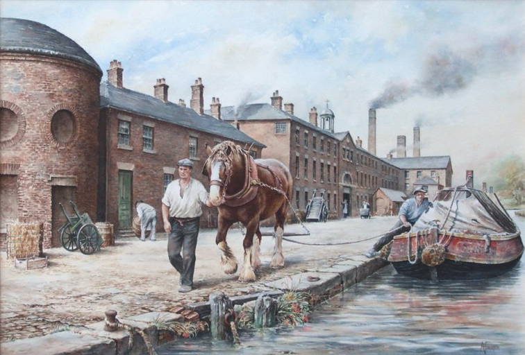 Anthony Forster, All In A Working Day, Watercolour.