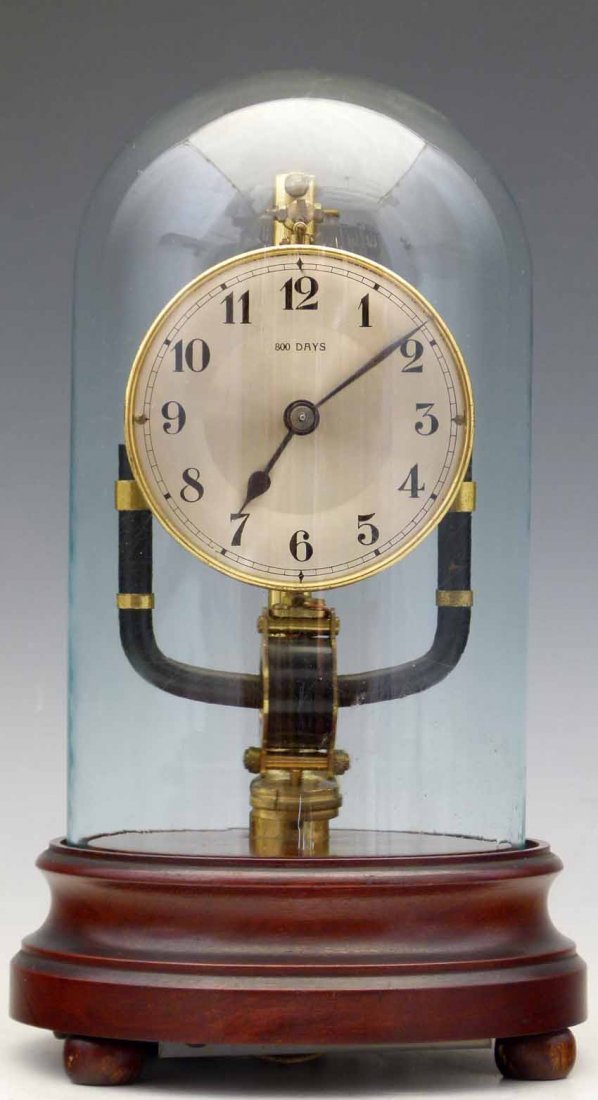 French Bulle Clock 800 Days Electromagnetic Skeleton