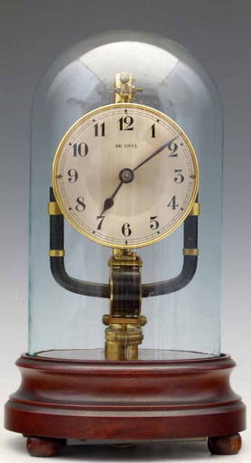 French Bulle Clock 800 Days Electromagnetic Skeleton