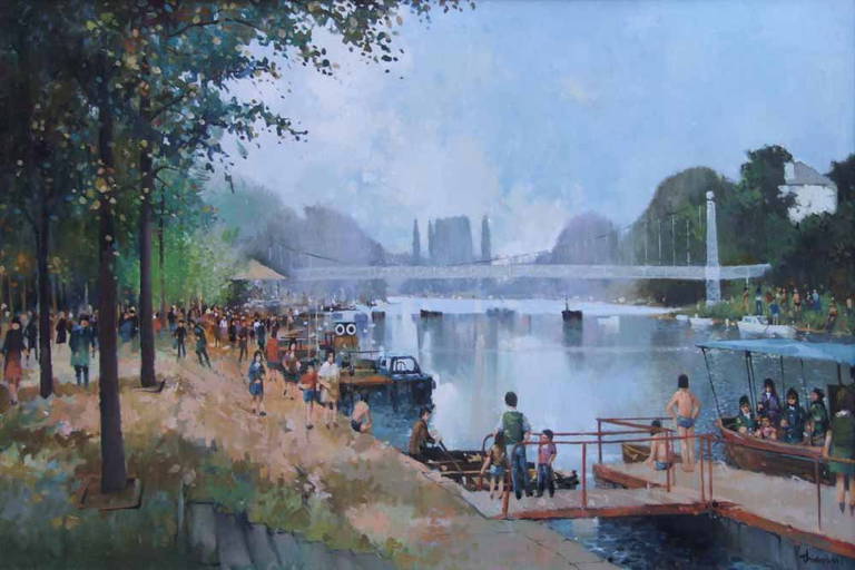 George Thompson (b.1934), "river Dee And The Groves,