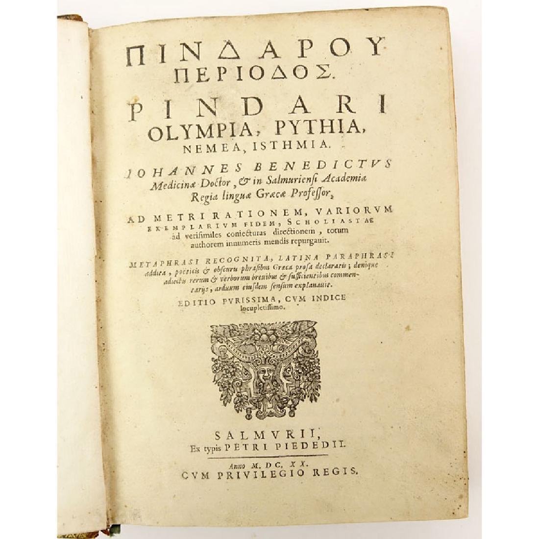 17th Century Book "olympia. Pythia. Nemea. Isthmia."