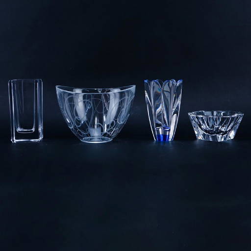 Collection Of Four (4) Vintage Crystal Tableware.