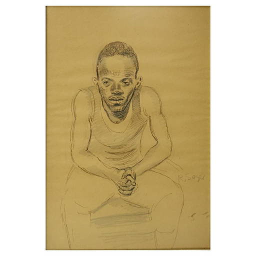 Raphael Soyer Ink Drawing